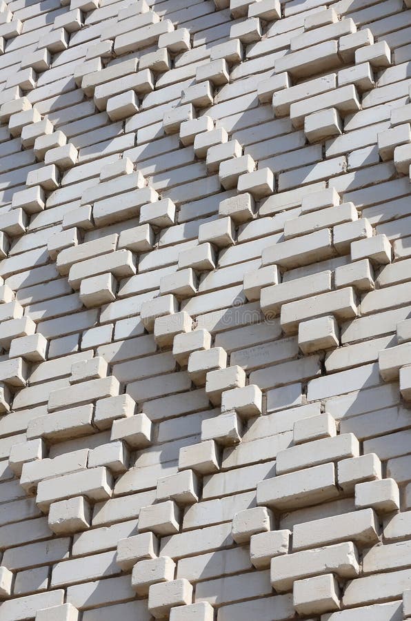 A Pattern Made of White Bricks in the Form of Diamond Shapes. De Stock ...