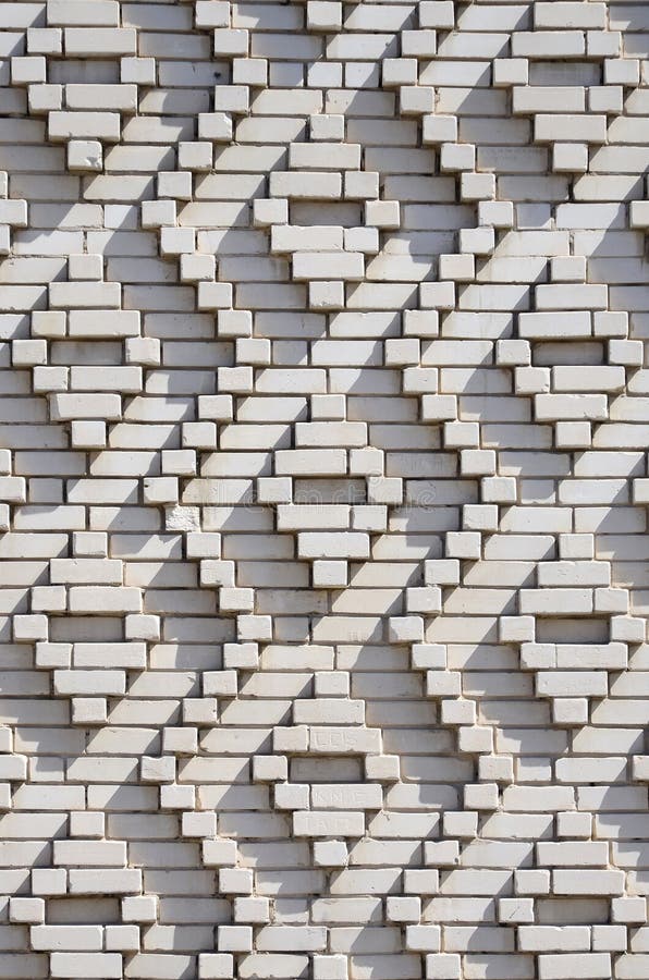 A Pattern Made of White Bricks in the Form of Diamond Shapes. De Stock ...