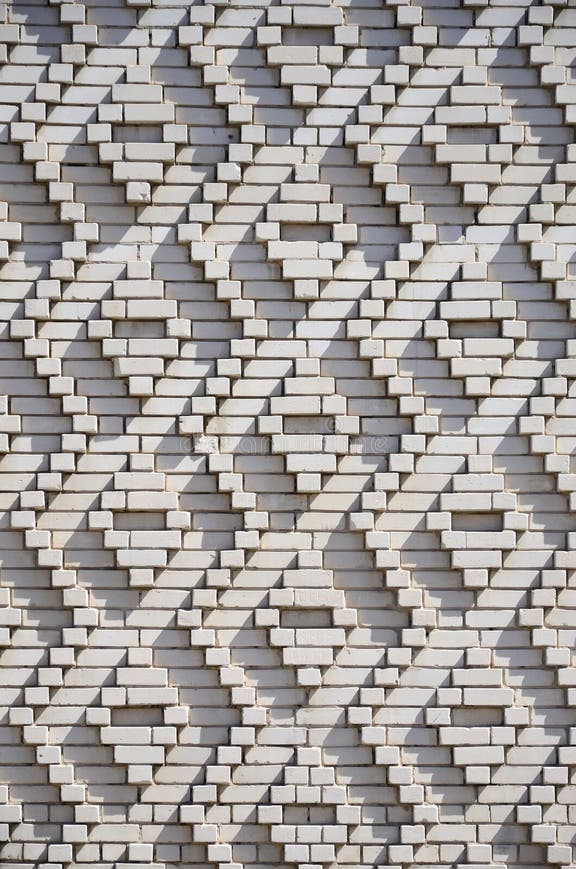A Pattern Made of White Bricks in the Form of Diamond Shapes. De Stock ...