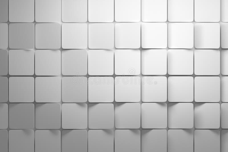 Pattern Made of White Squares with Rounded Edges Stock Illustration ...