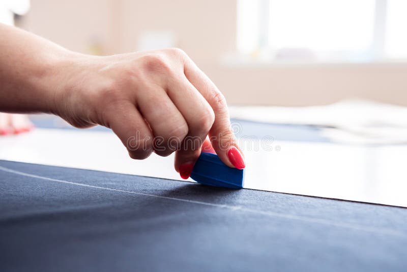 Pattern Making Process. Fabric Industry Production Line. Textile ...