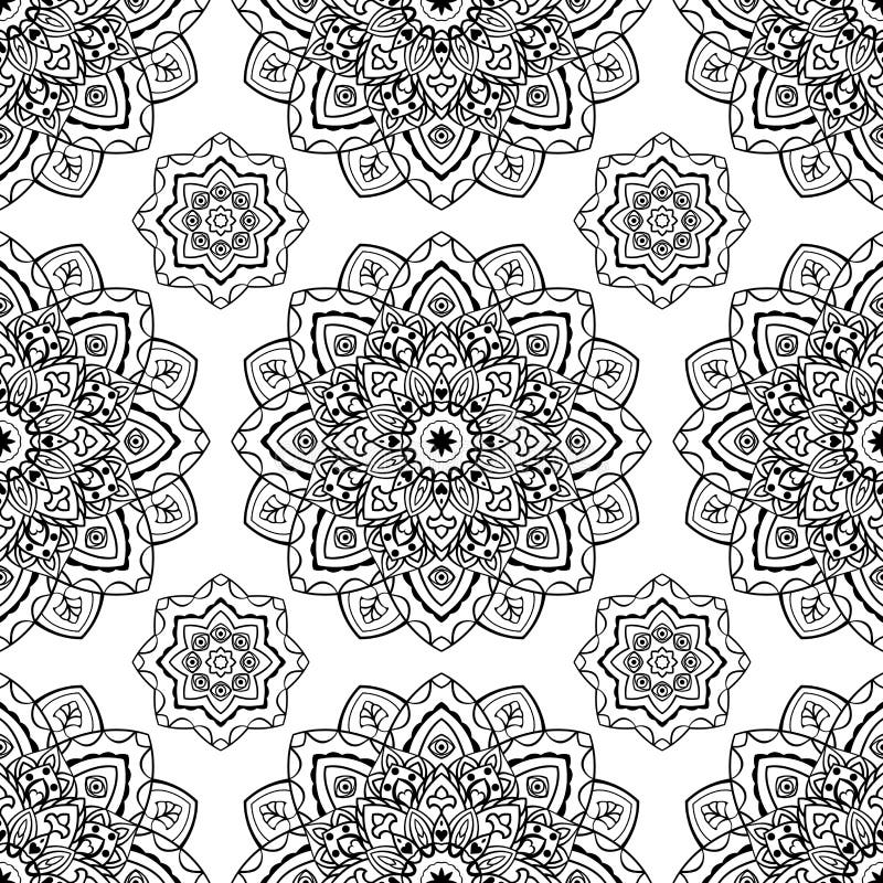 Pattern of mandalas. stock vector. Illustration of decoration - 67226376