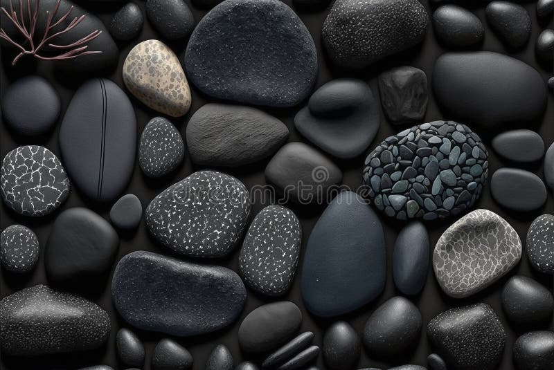 Many Various Black Smooth Stones Stock Illustrations – 14 Many Various ...