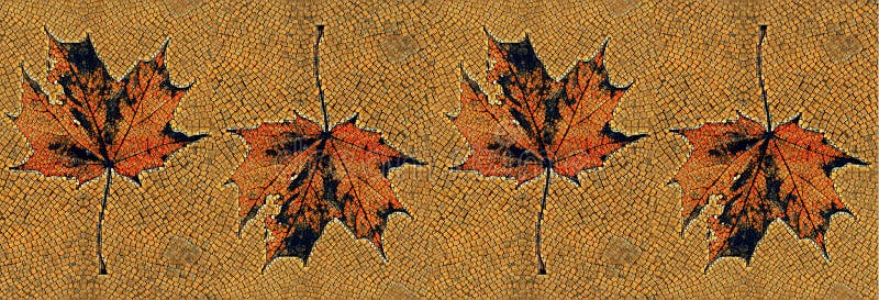 Pattern of Maple Tree Leaves Stock Illustration - Illustration of ...