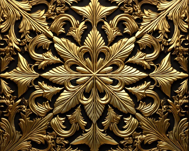 The Pattern is Medieval Floral Geometry Pattern. Stock Illustration ...