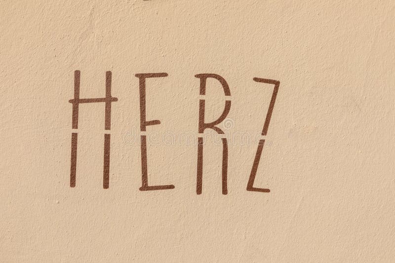 Pattern and Message Herz - Engl: Heart - at a House Wall in Germany ...