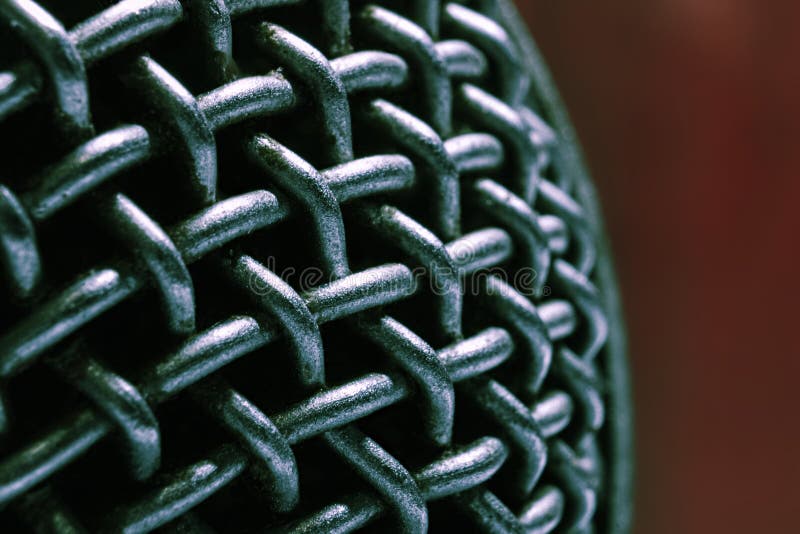 The Pattern of the Metal Mesh of the Microphone. Stock Image - Image of ...
