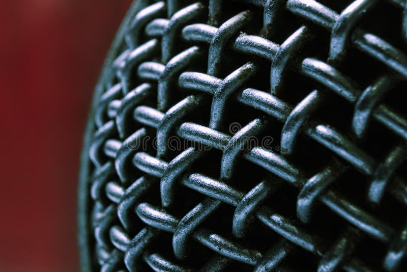 The Pattern of the Metal Mesh of the Microphone. Stock Photo - Image of ...