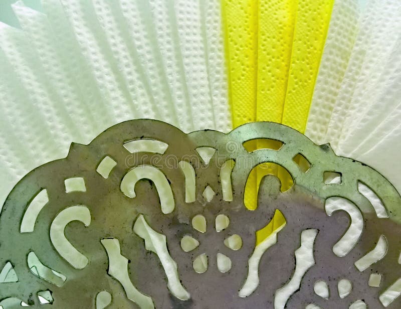 The Pattern on the Metal Napkin Holder Stock Image - Image of honeycomb ...