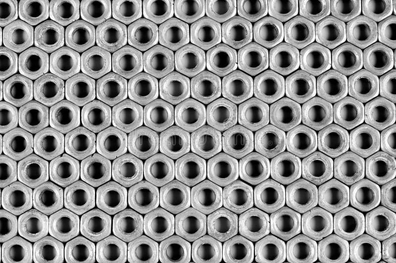 Pattern of Metal Nuts. the Texture is Made of Nuts Stock Image - Image ...