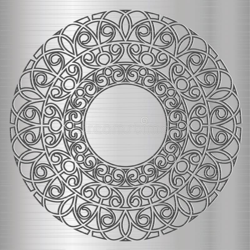 Pattern on metal stock vector. Illustration of metal - 101036649