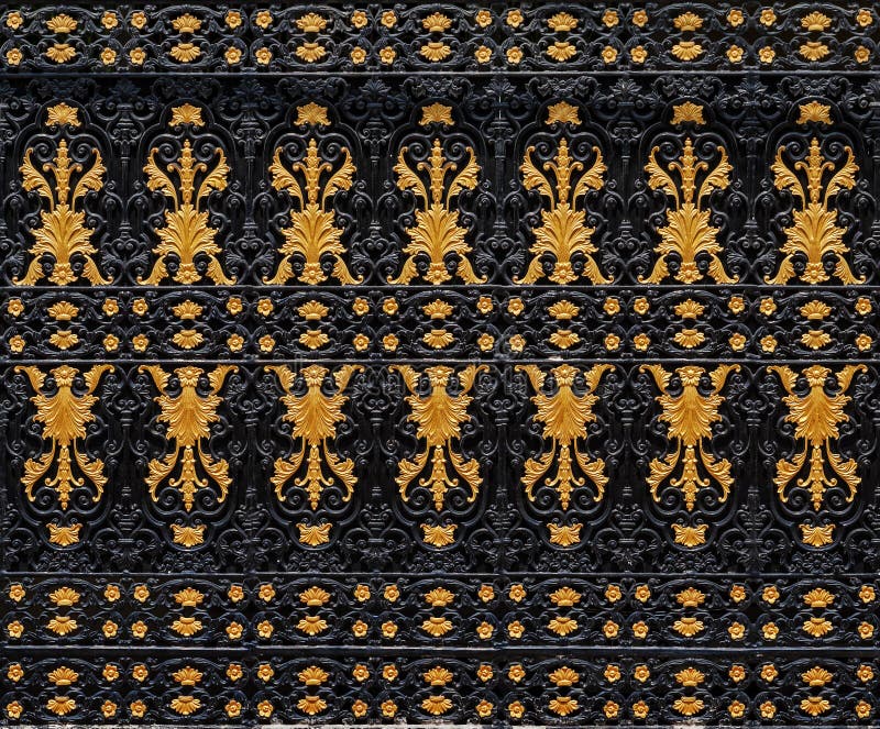 The Pattern on Metallic Gate Stock Photo - Image of architecture ...