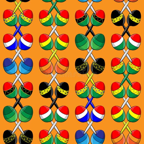 Pattern of Mexican maracas stock vector. Illustration of mexican - 54979203