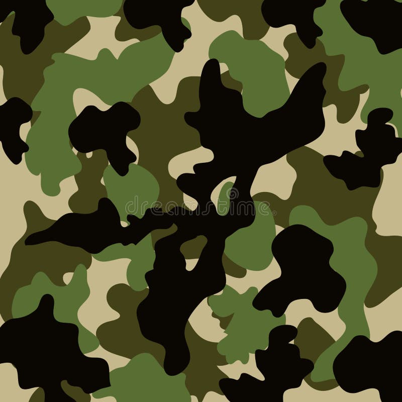 Pattern with Military Texture Isolated Icon Stock Vector - Illustration ...