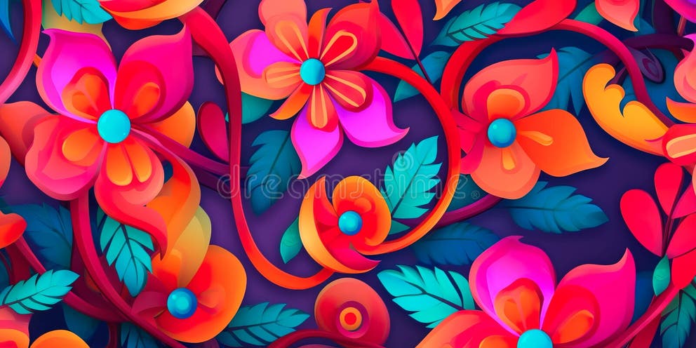 Pattern with a Mix of Contrasting Colors, Adding a Cheerful and ...