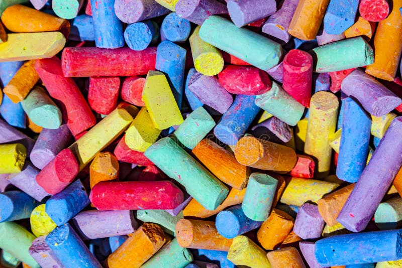 Pattern of Mixed Colorful Chalk Pieces Stock Image - Image of harmonic ...