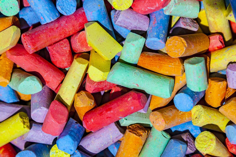 Pattern of Mixed Colorful Chalk Pieces Stock Image - Image of harmonic ...