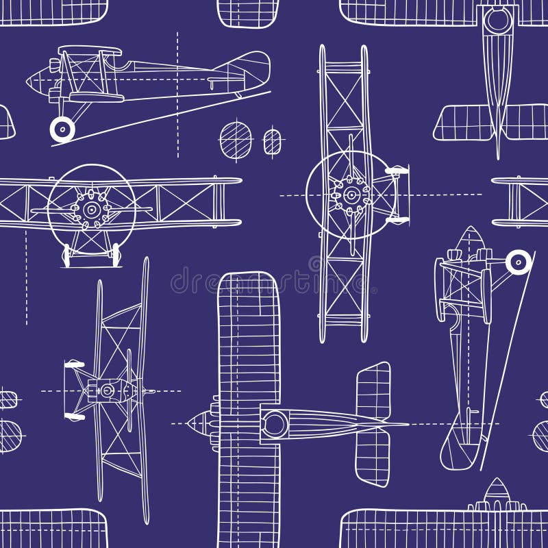 Old Aircraft Blueprint Stock Illustrations – 142 Old Aircraft Blueprint ...
