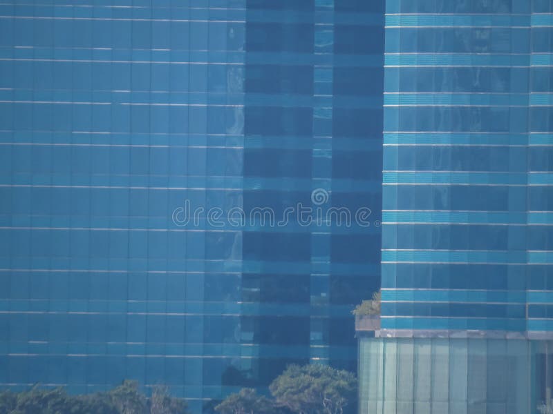 The Pattern of Modern Building, Blue Window Wall Stock Image - Image of ...