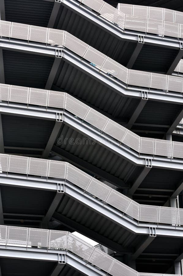 Pattern Of Modern Building Stairs Stock Photo - Image of detail, block ...