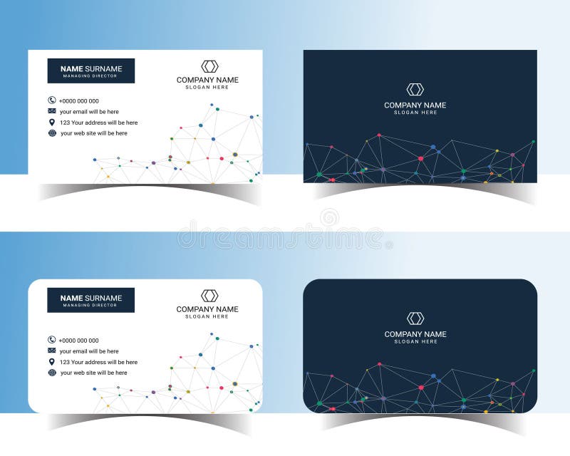 Modern Pattern Business Card Template Stock Vector - Illustration of ...