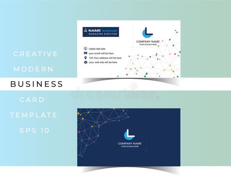 Modern Pattern Business Card Template Stock Vector - Illustration of ...