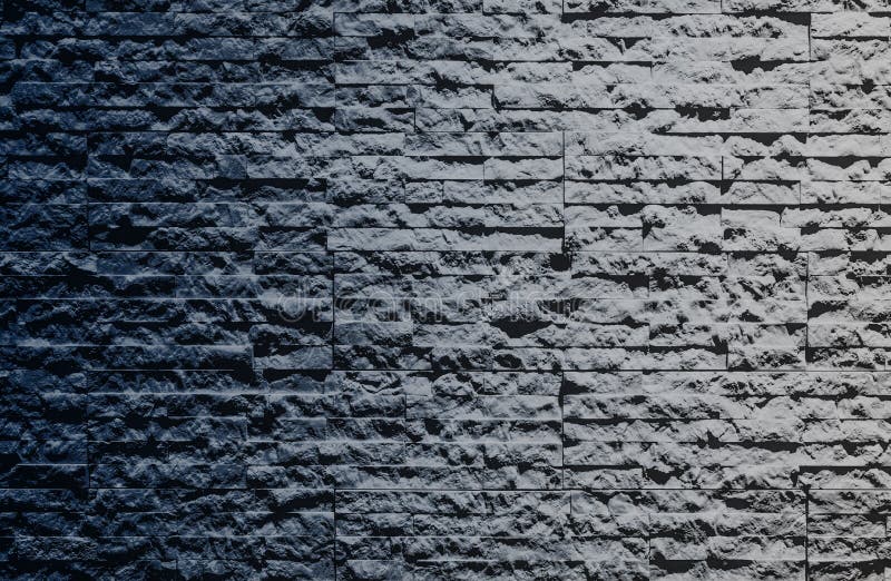 Pattern of Modern Dark Navy Blue and Grey Brick Wall Background Texture ...