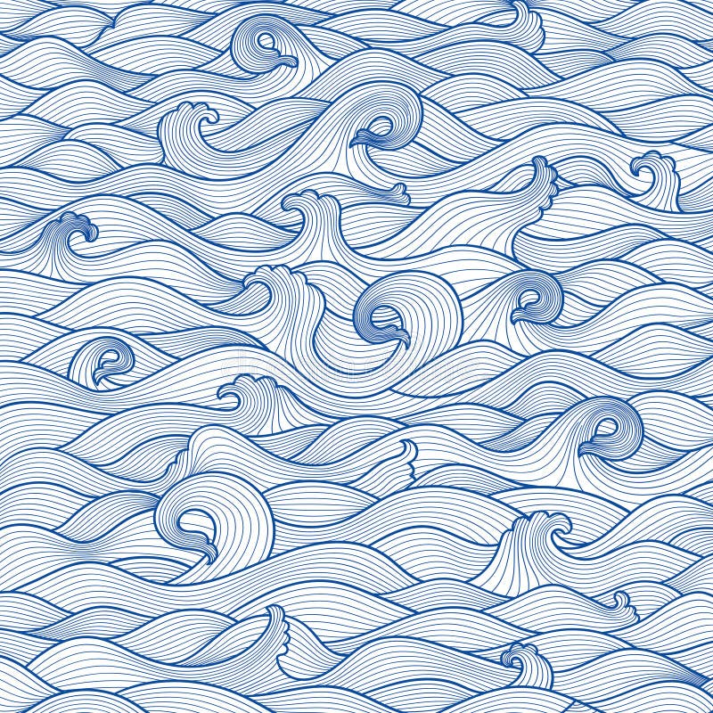 Seamless Water Fish Pattern Stock Vector - Illustration of backdrop ...
