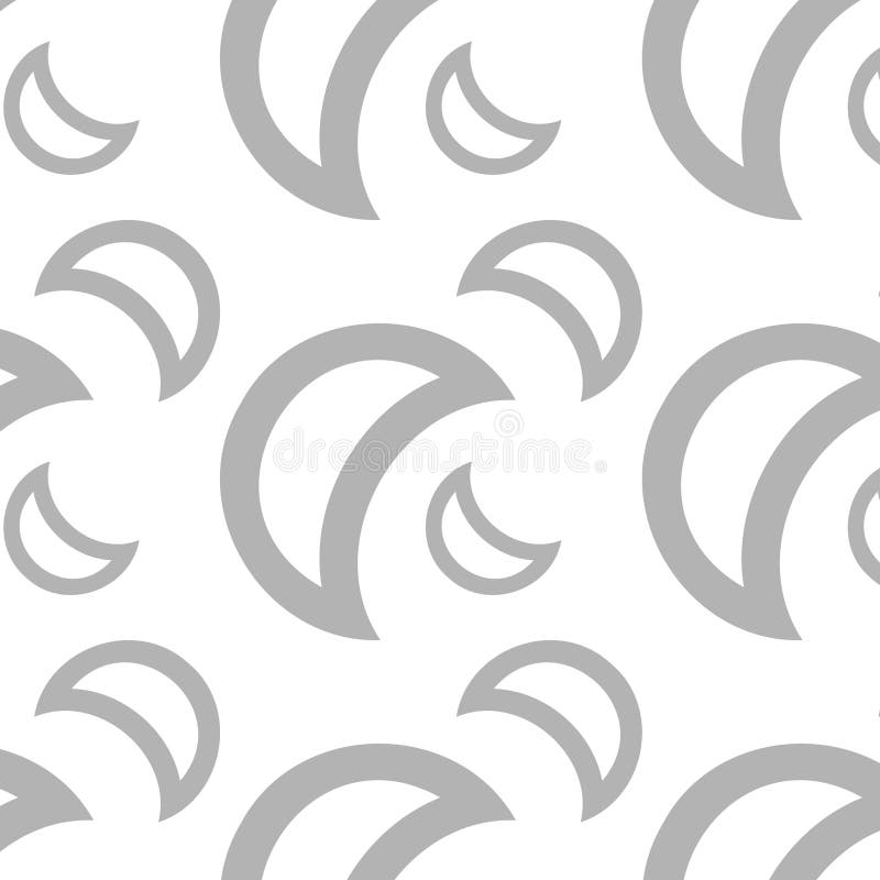 Pattern Moon Simple Shapes Gray Background Wrapping Paper Stock Vector ...