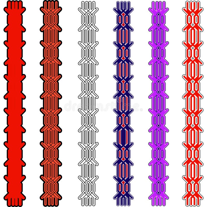 Pattern a Multi Colored Braided Stripe Made of Lines Stock Illustration ...