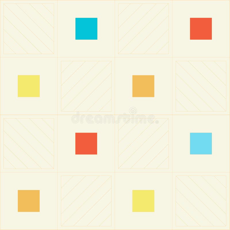 Pattern with Multi-colored Bright Squares. Seamless Pattern. Stock ...
