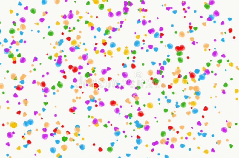 Pattern, Multi Colored Round Spots on a White Background. Chaotic Red ...