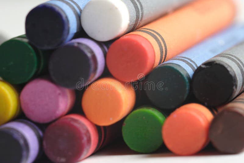 A Pattern of Multicolored Crayons Stock Photo - Image of education ...