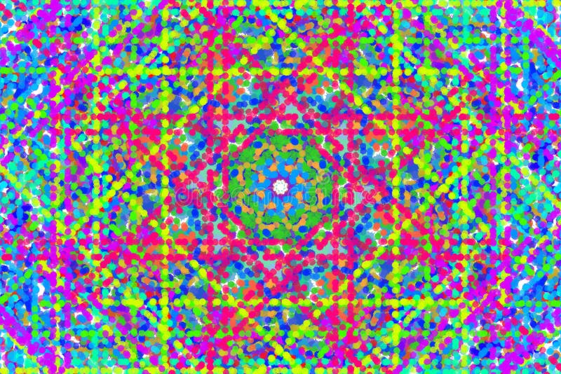 Pattern of Multicolored Dots Overlapping on Multiple Lines Stock ...