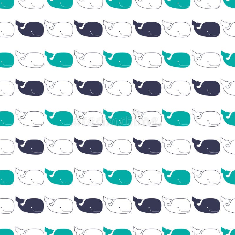Pattern with sperm whales stock vector. Illustration of textile - 114659471