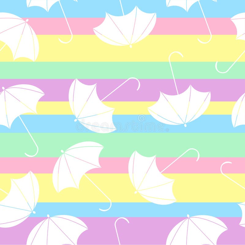 Pattern with Multicolors Umbrella on Abstract Stock Vector ...