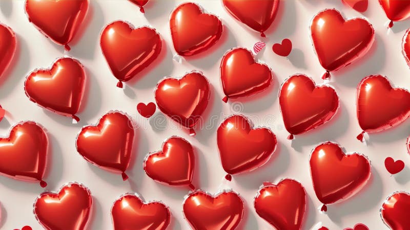 Red Heart Pattern stock video. Video of symbol, allure - 301573059