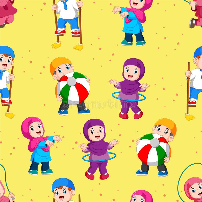 Moslem Kids Playing Stock Illustrations – 91 Moslem Kids Playing Stock ...