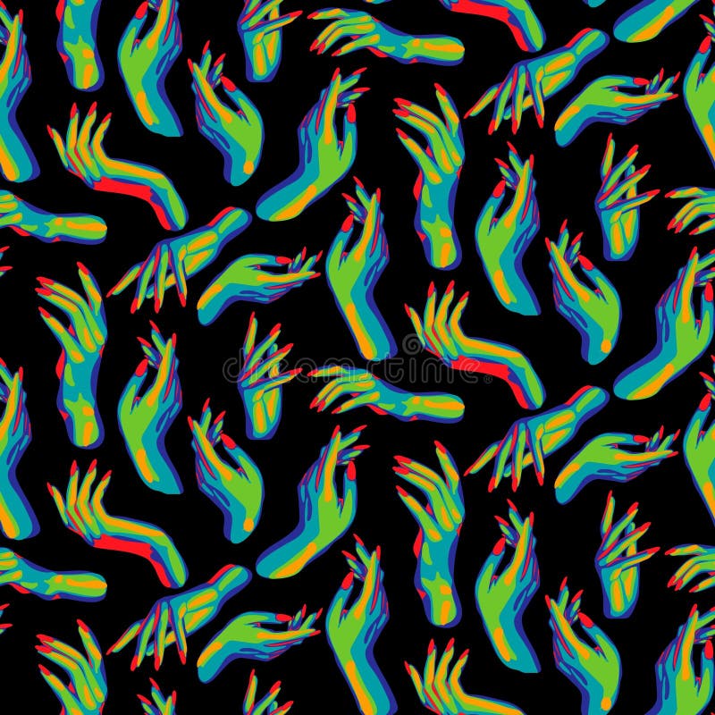 A Pattern from the Mystical Bright Hands of a Witch during Witchcraft ...