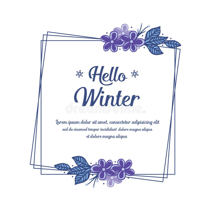 Pattern of Nature Purple Flower Frame, for Ornate of Various Card Hello ...