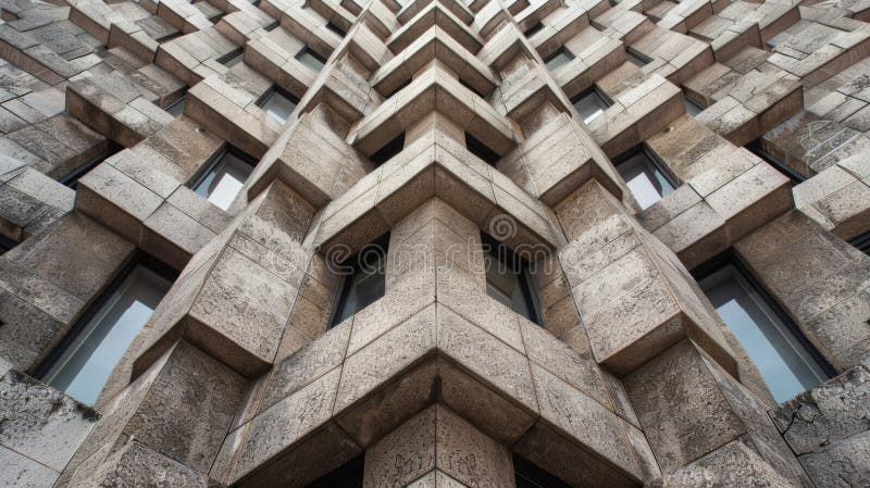 A Pattern of Neatly Stacked Bricks Forming a Sy Foundation for a Tall ...