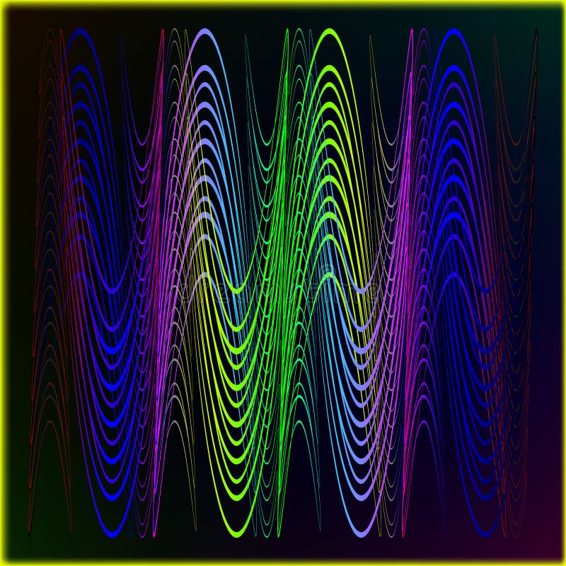 The Pattern of a Neon Tape for the Design of Waves of Sound and Stock ...