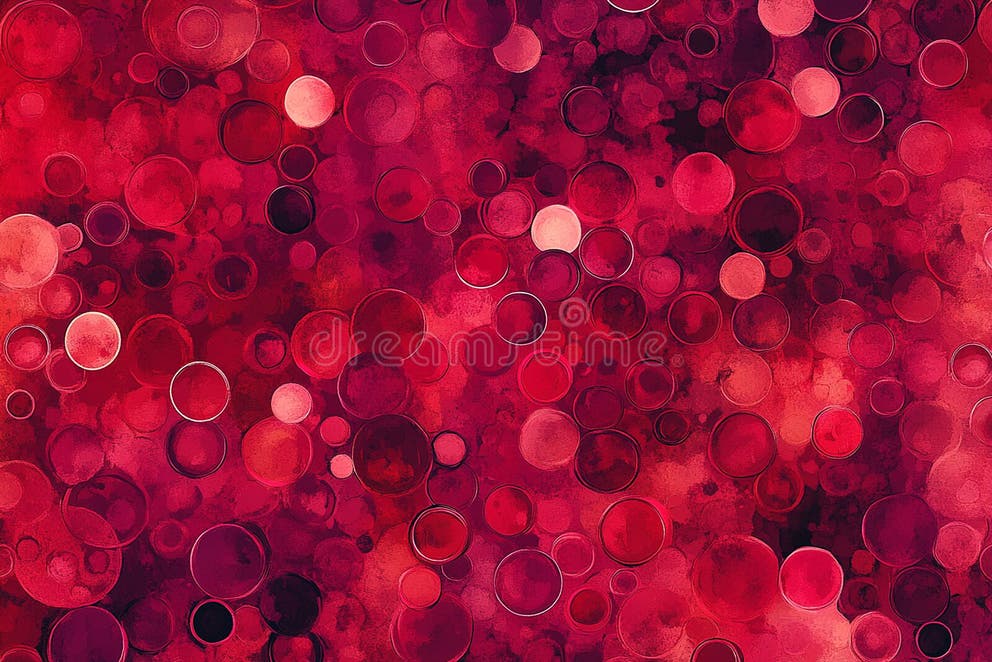 Pattern Number 392, Red Bubbles Hyper Realistic Drawing for Backround ...