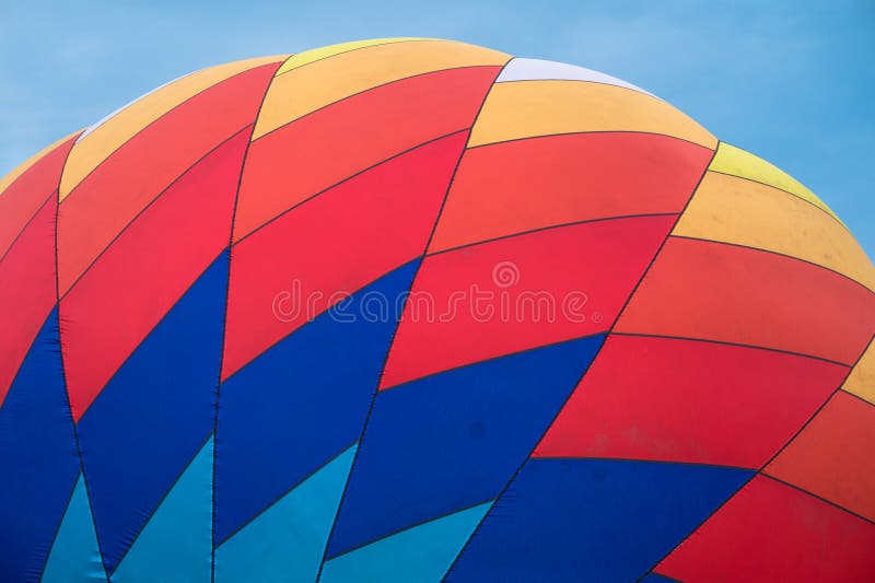 Pattern on Nylon Envelope of a Hot Air Balloon Stock Photo - Image of ...