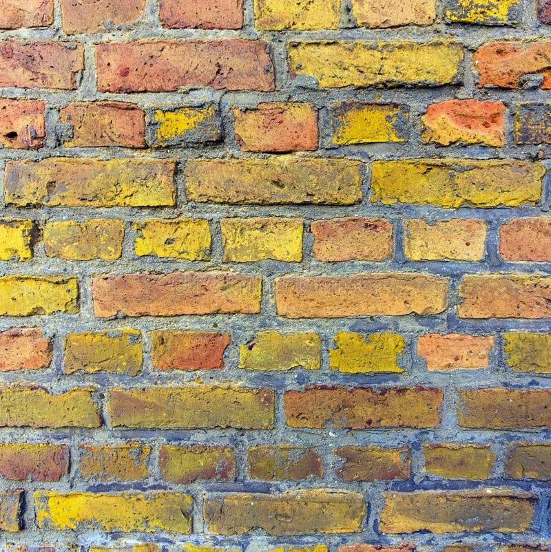 Pattern of Old Brick Wall with Harmonic Colors Stock Photo - Image of ...