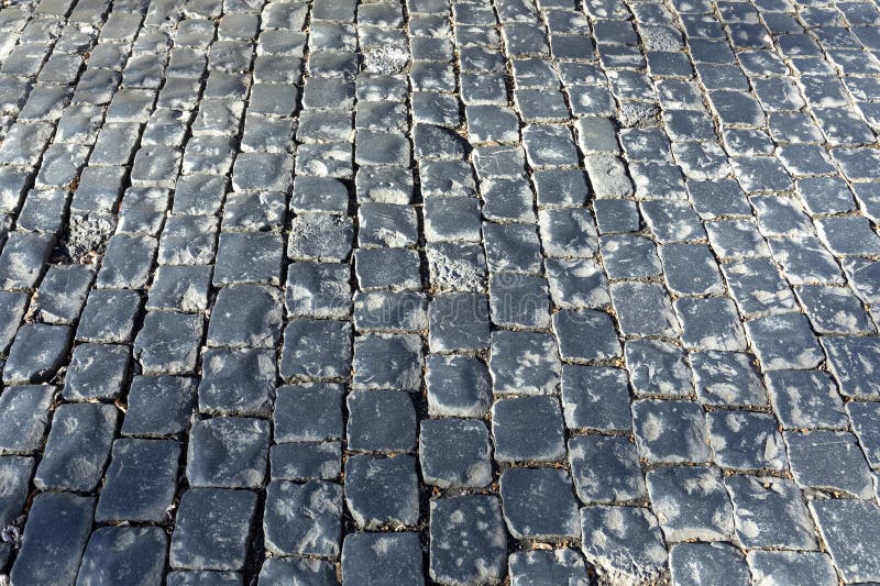 Pattern of Old Historic Cobble Stones at the Street Stock Photo - Image ...