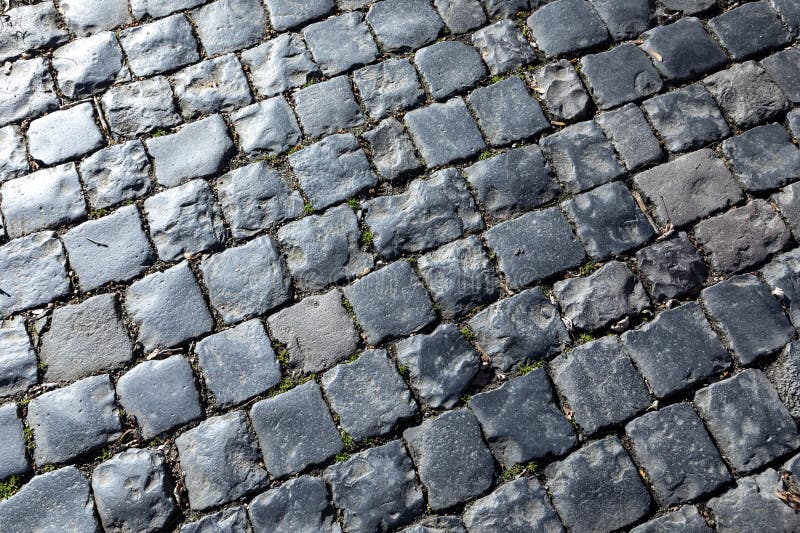 Pattern of Old Historic Cobble Stones at the Street Stock Photo - Image ...
