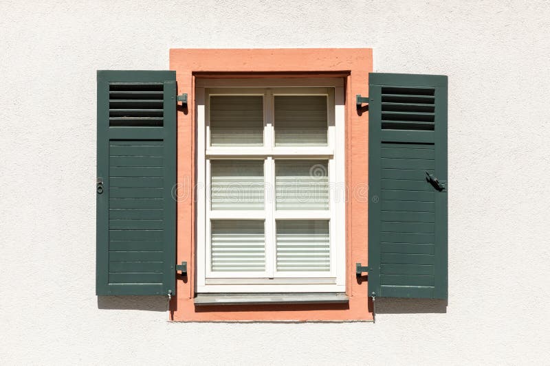 Pattern of Old Historic Window with Closed Shutters and Sandstone ...