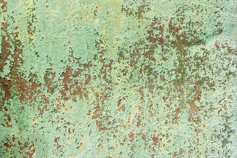 Pattern of Old Painted Metal Surface. Rusty Metal, Peeling Paint, Green ...