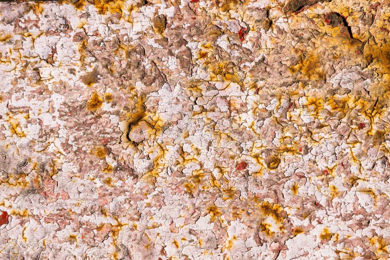 The Pattern of Old Painted Rusty Metal Surface Stock Image - Image of ...